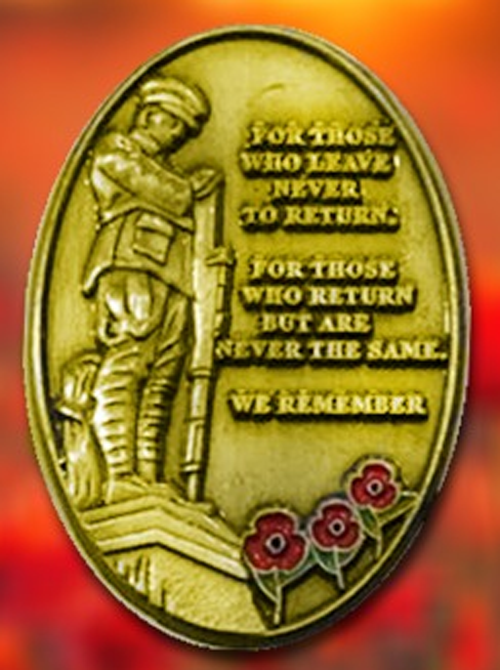 We Remember Plaque Remembrance Badge – British Freedom Store